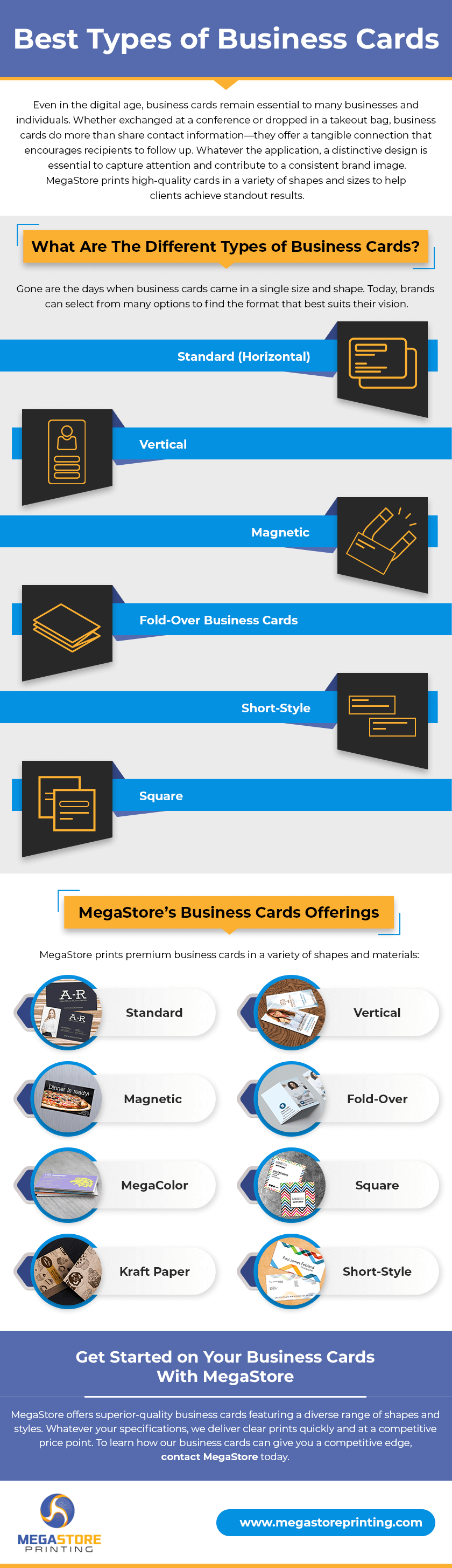 Best Types of Business Cards - Megastore Printing